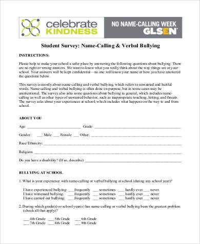 FREE 8+ Sample Student Survey Forms in PDF