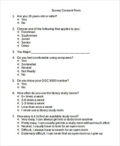 FREE 6+Sample Survey Consent Forms in MS Word | PDF