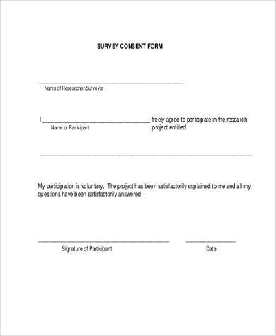 FREE 6+Sample Survey Consent Forms in MS Word | PDF