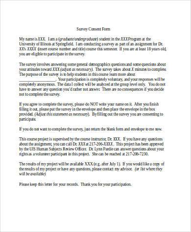 FREE 6+Sample Survey Consent Forms in MS Word | PDF