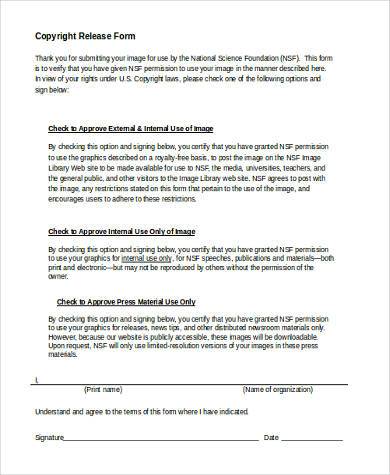 FREE 8+ Sample Photo Copyright Release Forms in PDF | MS Word