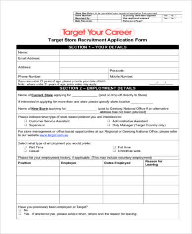 FREE 10+ Sample Job Application Form Samples, PDF, MS Word, Google Docs