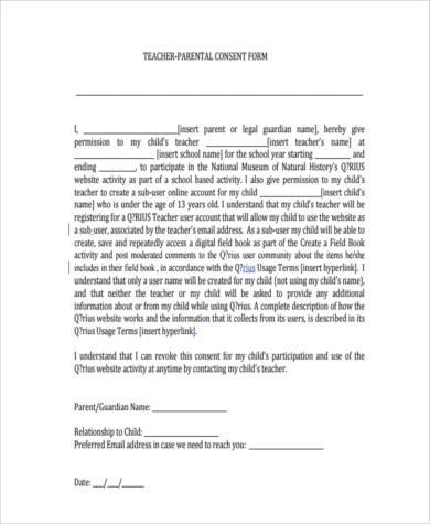 FREE 10+ Parent Consent Form Samples in PDF | MS Word | Excel
