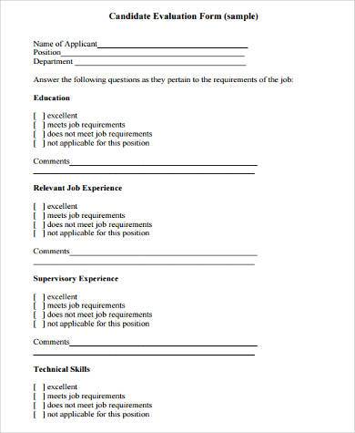 FREE 10+ Technical Evaluation Form Samples in PDF | MS Word | Excel