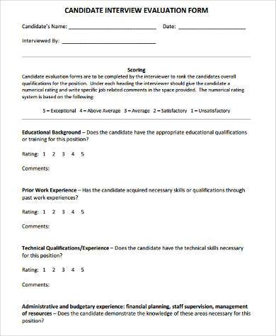 FREE 10+ Technical Evaluation Form Samples in PDF | MS Word | Excel