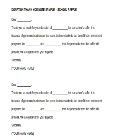 FREE 7+ Sample Thank You Letters for Donations in PDF | MS Word