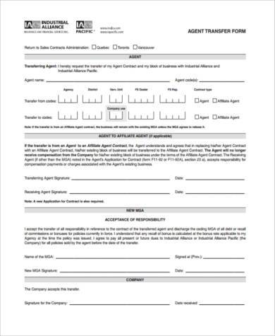 FREE 10+ Sample Transfer Agreement Forms in PDF | MS Word | Excel