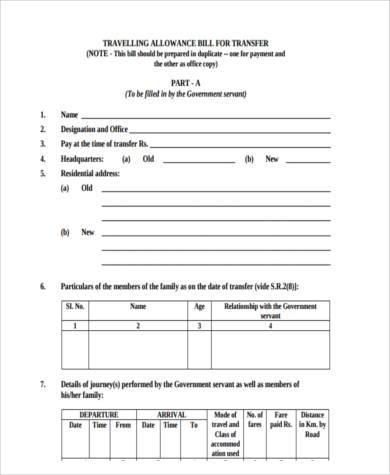 FREE 13+ Travel Allowance Form Samples, PDF, MS Word, Google Docs, Excel