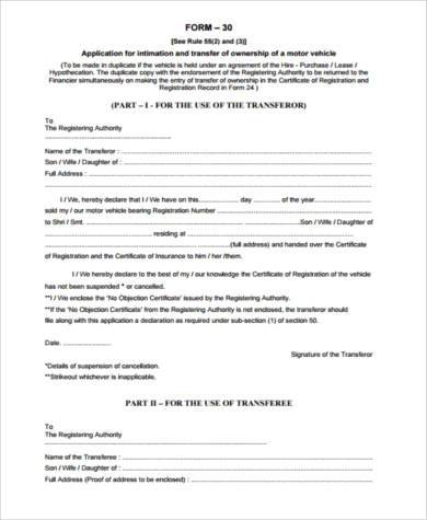 FREE 10+ Sample Transfer Agreement Forms in PDF | MS Word | Excel