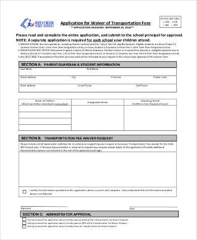 FREE 13+ Fee Waiver Form Samples, PDF, MS Word, Google Docs, Excel