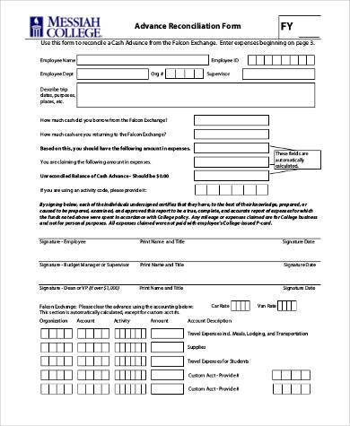 FREE 8+ Sample Travel Advance Forms in PDF