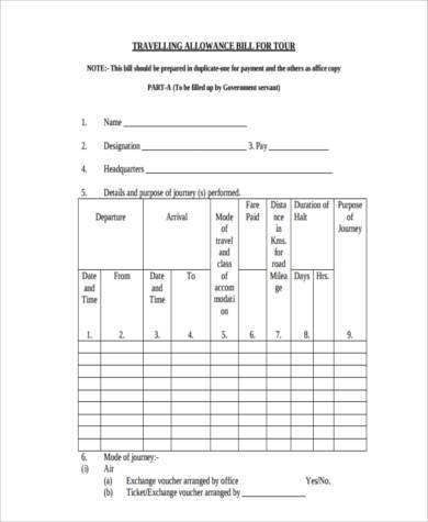FREE 13+ Travel Allowance Form Samples, PDF, MS Word, Google Docs, Excel
