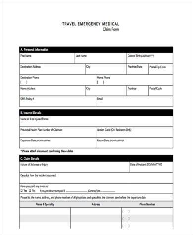 FREE 9+ Sample Travel Health Forms in PDF | MS Word