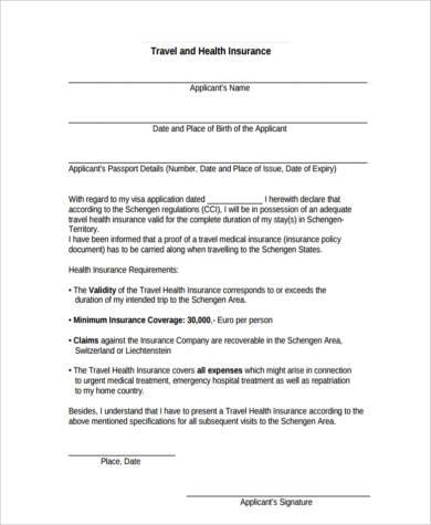 FREE 9+ Sample Travel Health Forms in PDF | MS Word