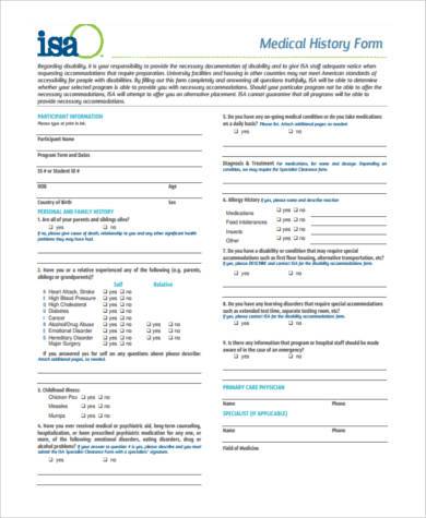 FREE 8+ Sample Travel Medical Forms in PDF | MS Word