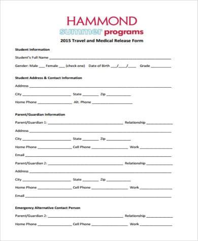 FREE 8+ Sample Travel Medical Forms in PDF | MS Word