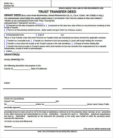 FREE 12+ Grant Deed Form Samples, PDF, MS Word, Google Docs