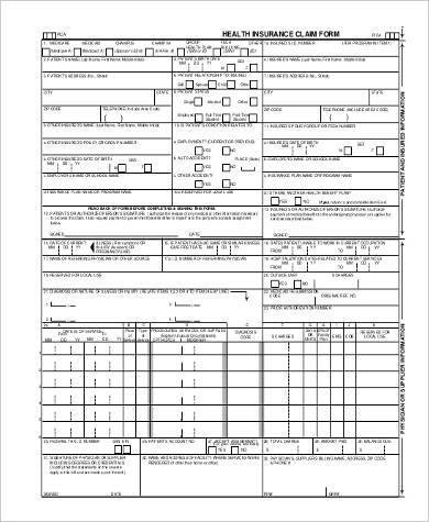 FREE 8+ Sample Health Insurance Claim Forms in PDF | MS Word