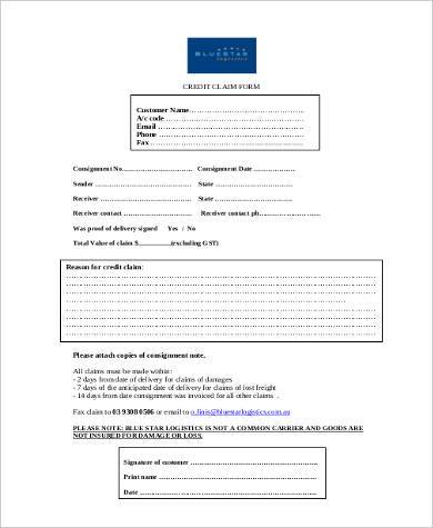 FREE 9+ Sample Universal Claim Forms in PDF | MS Word
