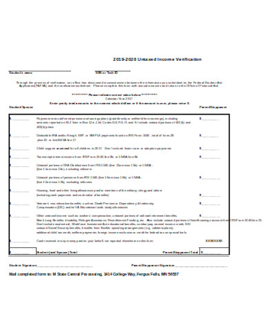 FREE 9+ Sample Income Verification Forms in PDF | Excel | MS Word