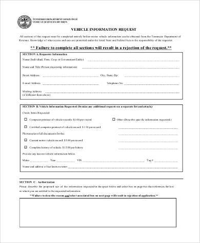 FREE 9+ Sample Information Request Forms in PDF | MS Word | Excel