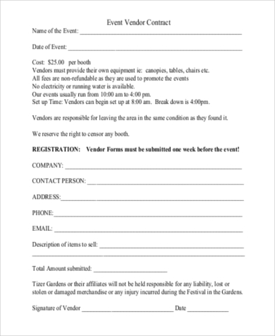 FREE 7+ Sample Contract Forms in MS Word | PDF | Excel