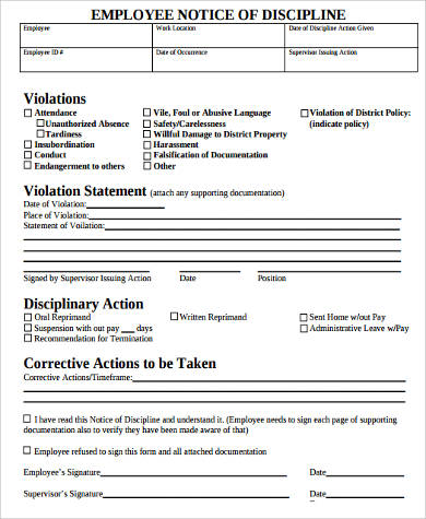 FREE 14+ Written Warning Form Samples, PDF, MS Word, Google Docs