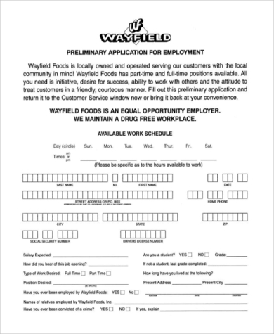 FREE 10+ Sample Job Application Form Samples, PDF, MS Word, Google Docs