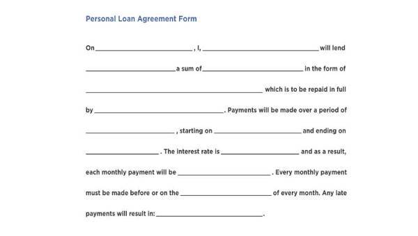 FREE 8 Personal Loan Agreement Forms In PDF MS Word