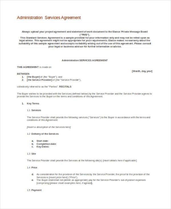 FREE 8+ Administration Agreement Forms in PDF | MS Word
