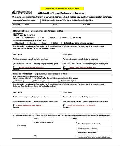 FREE 23+ Sample Affidavit Forms in PDF