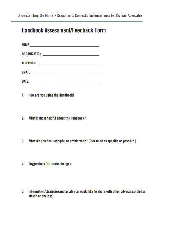 FREE 8+ Sample Air Force Feedback Forms in PDF | MS Word