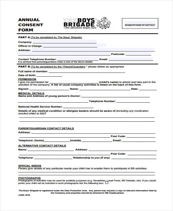 FREE 40+ Sample Consent Forms in PDF