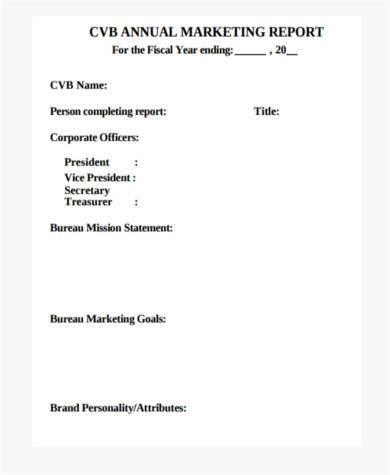 FREE 11+ Marketing Report Form Samples, PDF, MS Word, Google Docs