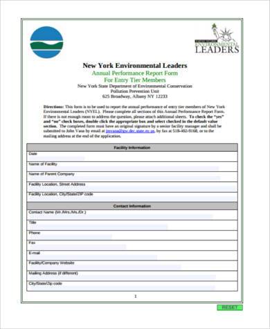 FREE 8+ Sample Performance Report Forms in PDF | MS Word