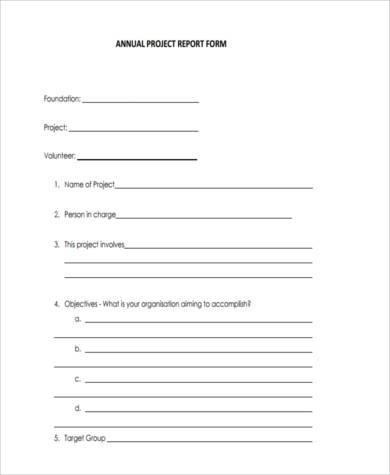 FREE 13+ Project Report Form Samples, PDF, MS Word, Google Docs, Excel