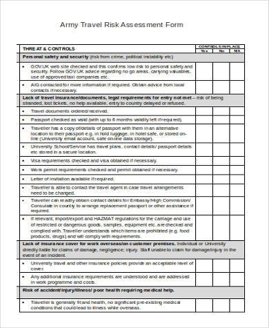 FREE 32+ Sample Risk Assessment Forms in PDF | MS Word | MS Excel