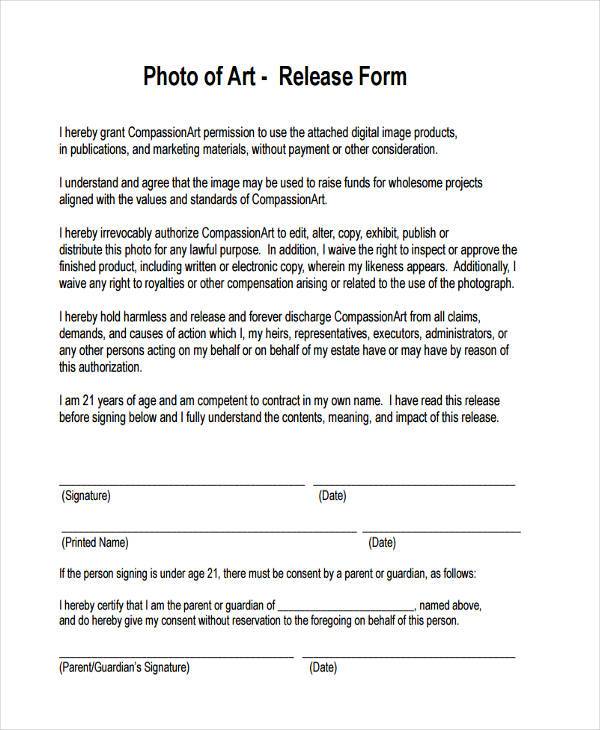 FREE 10+ Artwork Release Forms in PDF | MS Word