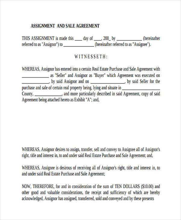 FREE 15+ Assignment Agreement Form Samples, PDF, MS Word, Pages, Google ...