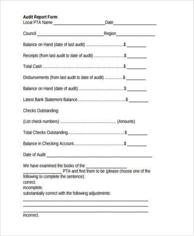 FREE 12+ Audit Report Form Samples, PDF, MS Word, Google Docs