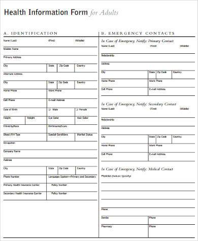 FREE 14+ Information Form Samples, PDF, MS Word, Google Docs, Excel