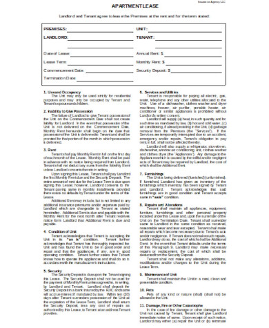 FREE 9+ Sample Tenant Agreement Forms in PDF | MS Word