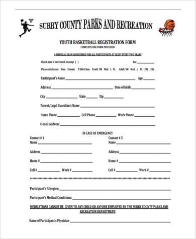 FREE 11+ Team Registration Form Samples, PDF, MS Word, Google Docs