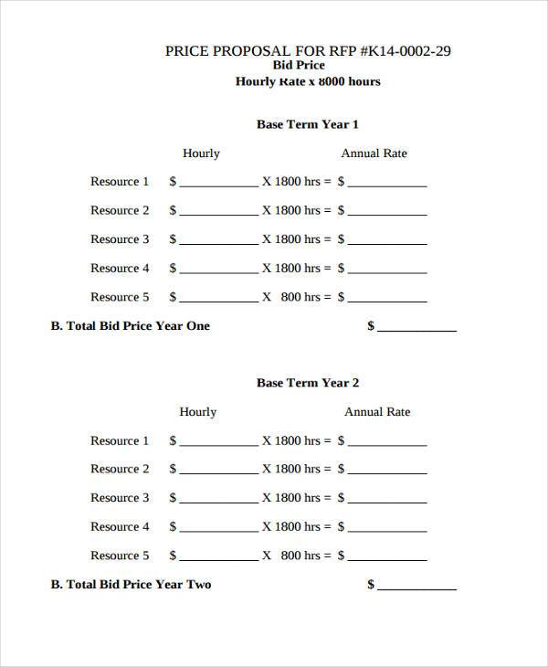 FREE 41+ Proposal Form Samples, PDF, MS Word, Google Docs, Excel