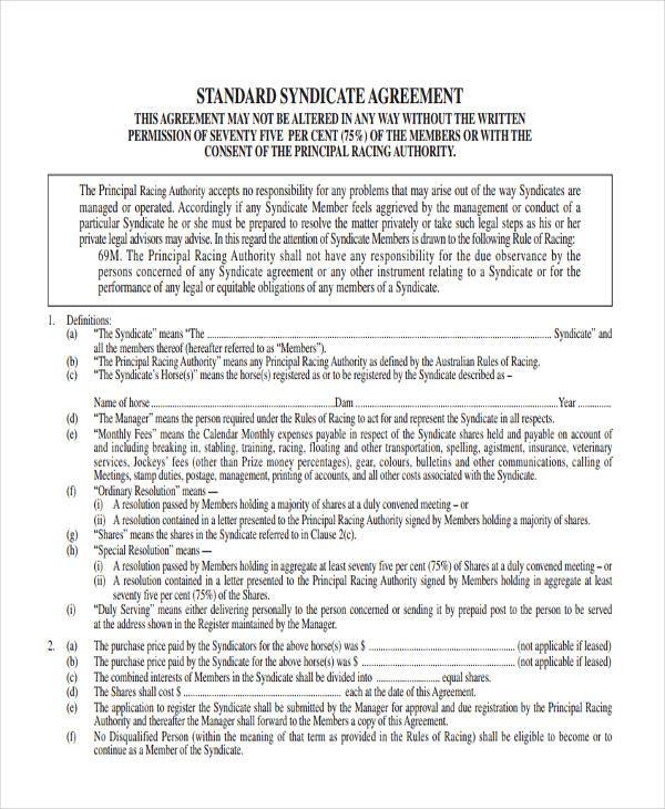 FREE 12+ Lottery Syndicate Agreement Form Samples, PDF, MS Word, Google Docs