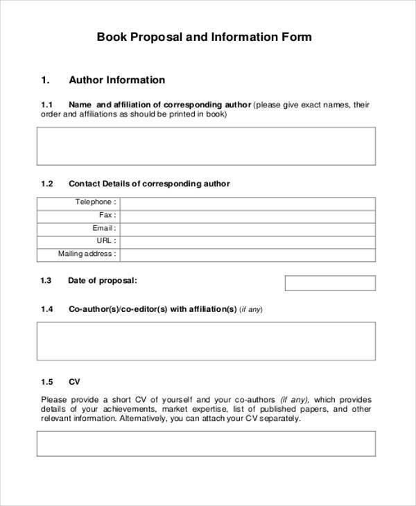 FREE 9+ Book Proposals Forms in PDF | MS Word