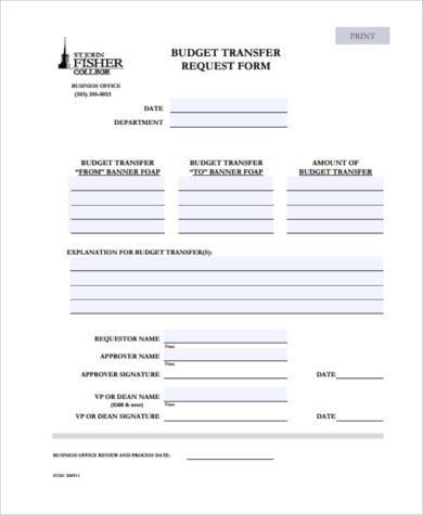 FREE 10+ Sample Budget Request Forms in PDF | MS Word | Excel