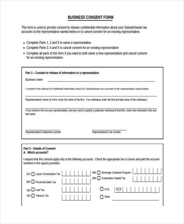 FREE 11+ Business Consent Form Samples, PDF, MS Word, Google Docs