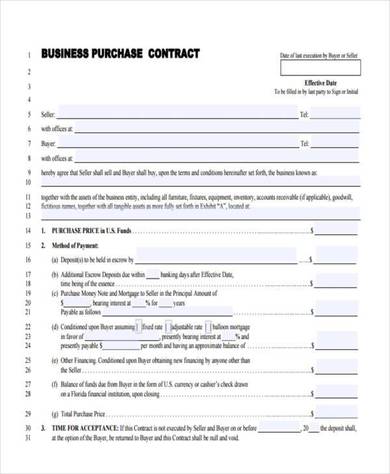 Sample Business Contract Forms - 9+ Free Documents in Word, PDF