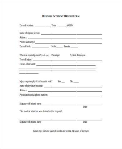 FREE 7+ Sample Business Report Forms in PDF | MS Word